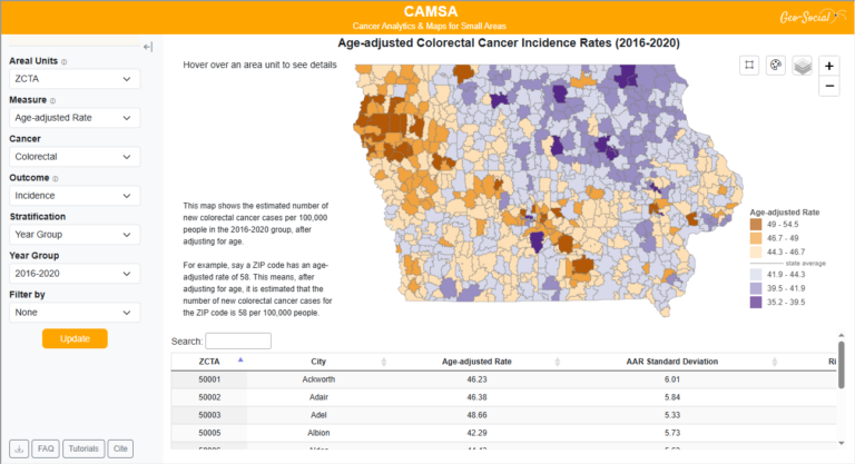 New Iowa Cancer Registry Tool – Cancer Analytics & Maps for Small Areas ...